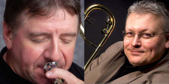 Conrad Herwig and Mark Nightingale in Yorkshire :: British Trombone Society